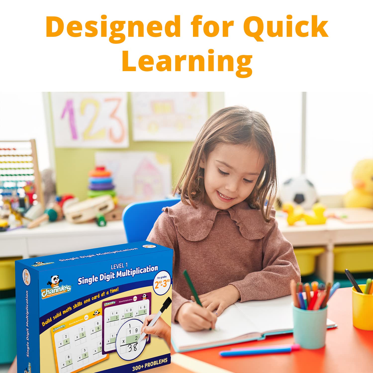 Snapklik.com : Channies Single Digit Multiplication Flash Cards, 30 ...