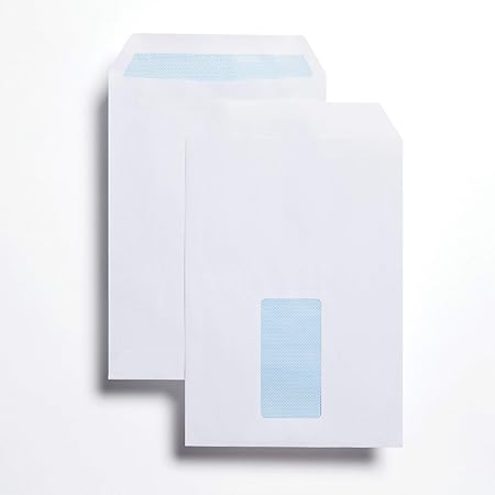 C5 229 x 162 mm White Window Envelopes Self Seal Pocket (Pack of 500 ...