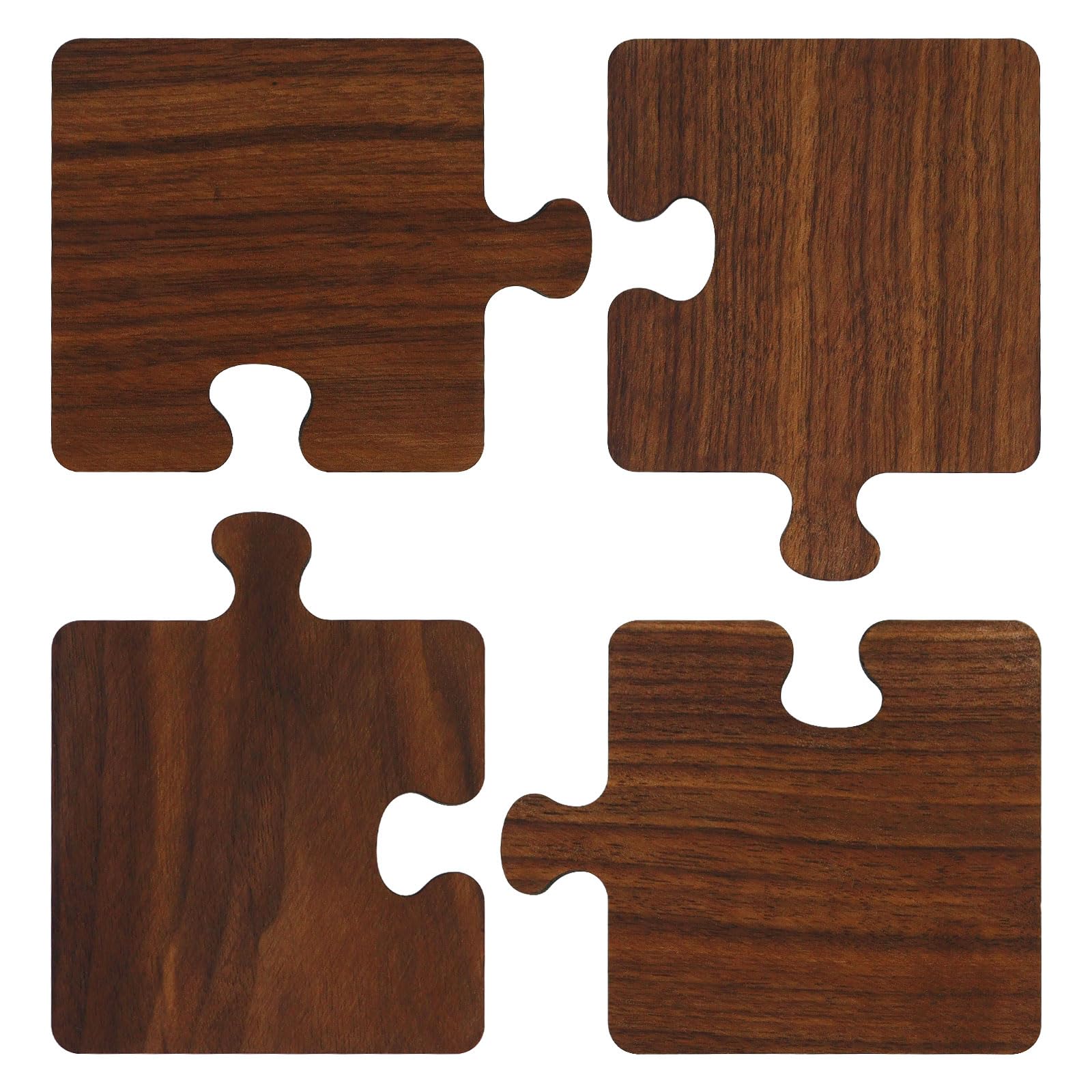 Amazon.com: Koqye Wooden Puzzle Coaster Set of 4, Wood Coasters for ...