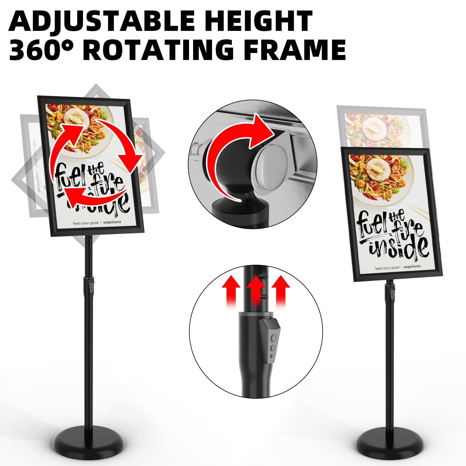 Snapklik.com : KOOV Sign Holder 8.5x11 inch-Adjustable Sign Stand For ...
