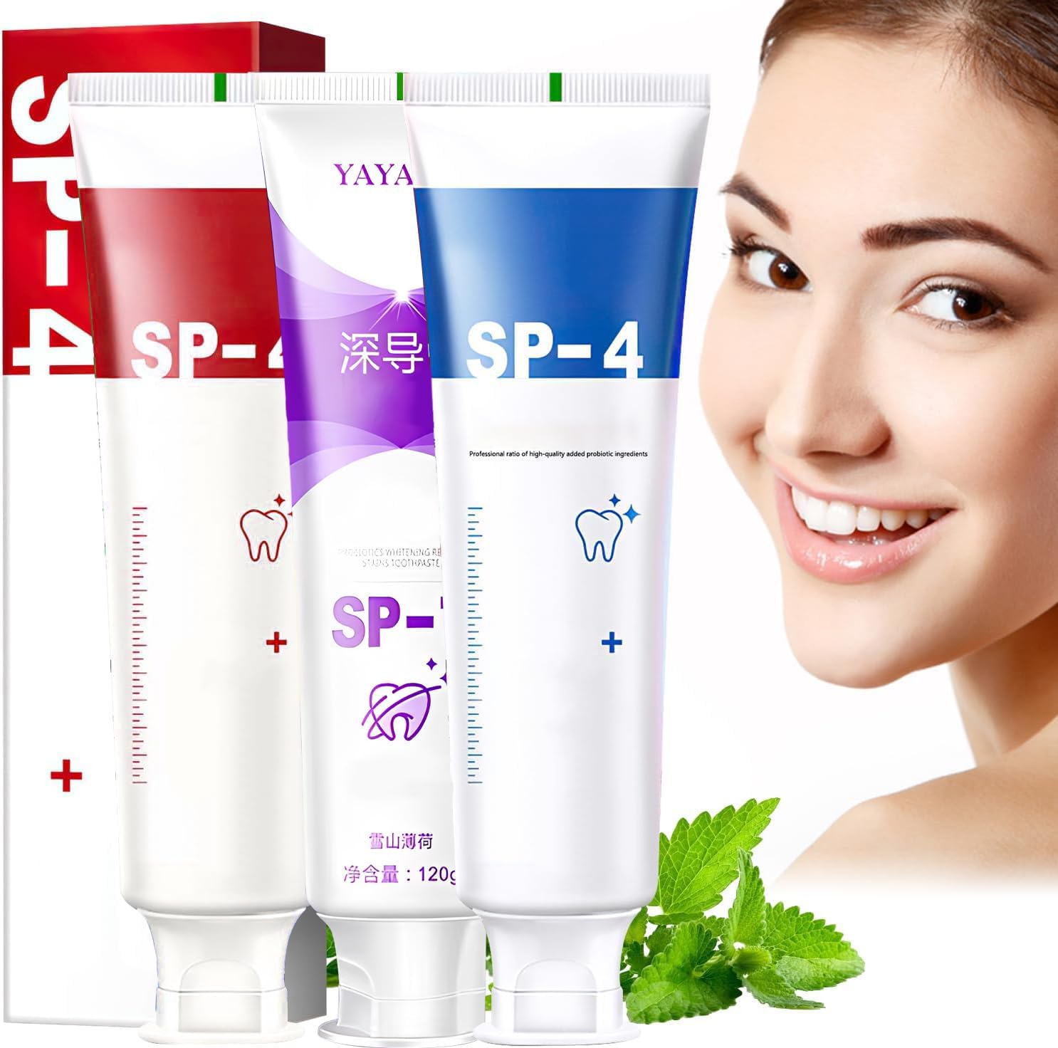Amazon.com: 3pcs Yayashi Sp-4 Toothpaste, Yiliku Sp-4 Probiotic ...