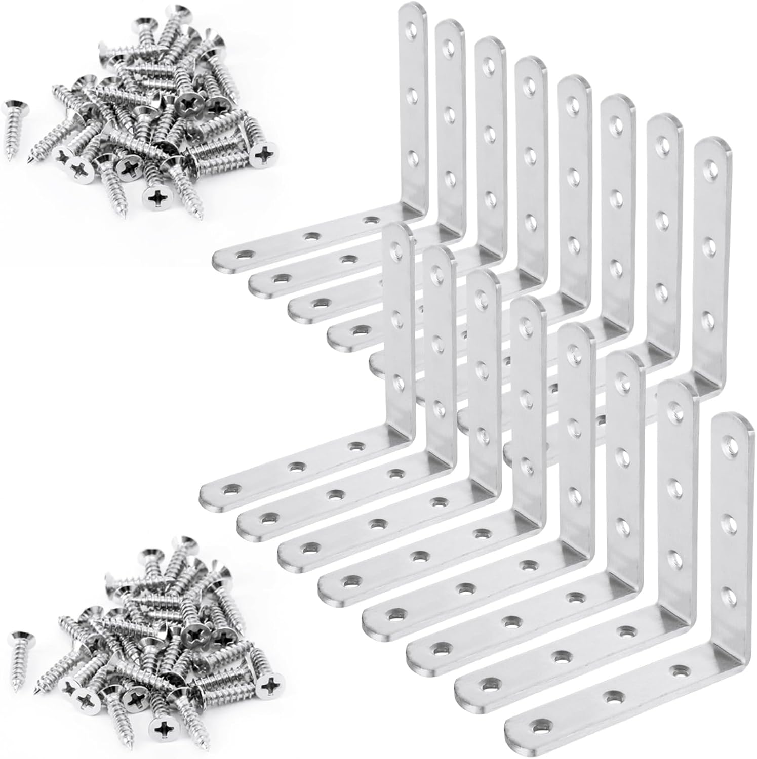 Amazon.com: GBACHOOSE 16PCS L Bracket Corner Braces 4 Inch L Brackets ...
