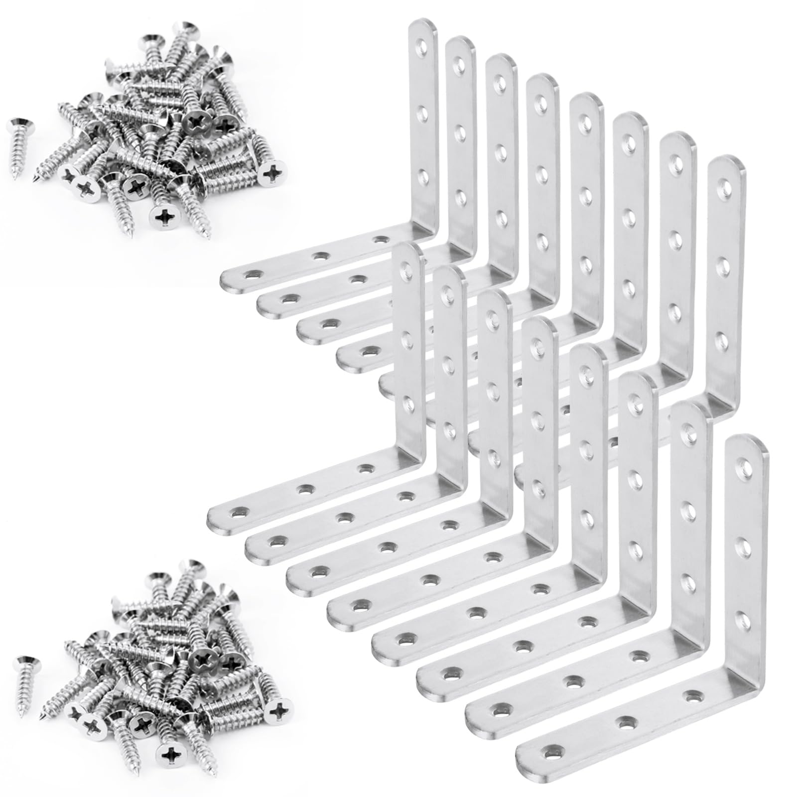 Amazon.com: GBACHOOSE 16PCS L Bracket Corner Braces 4 Inch L Brackets ...