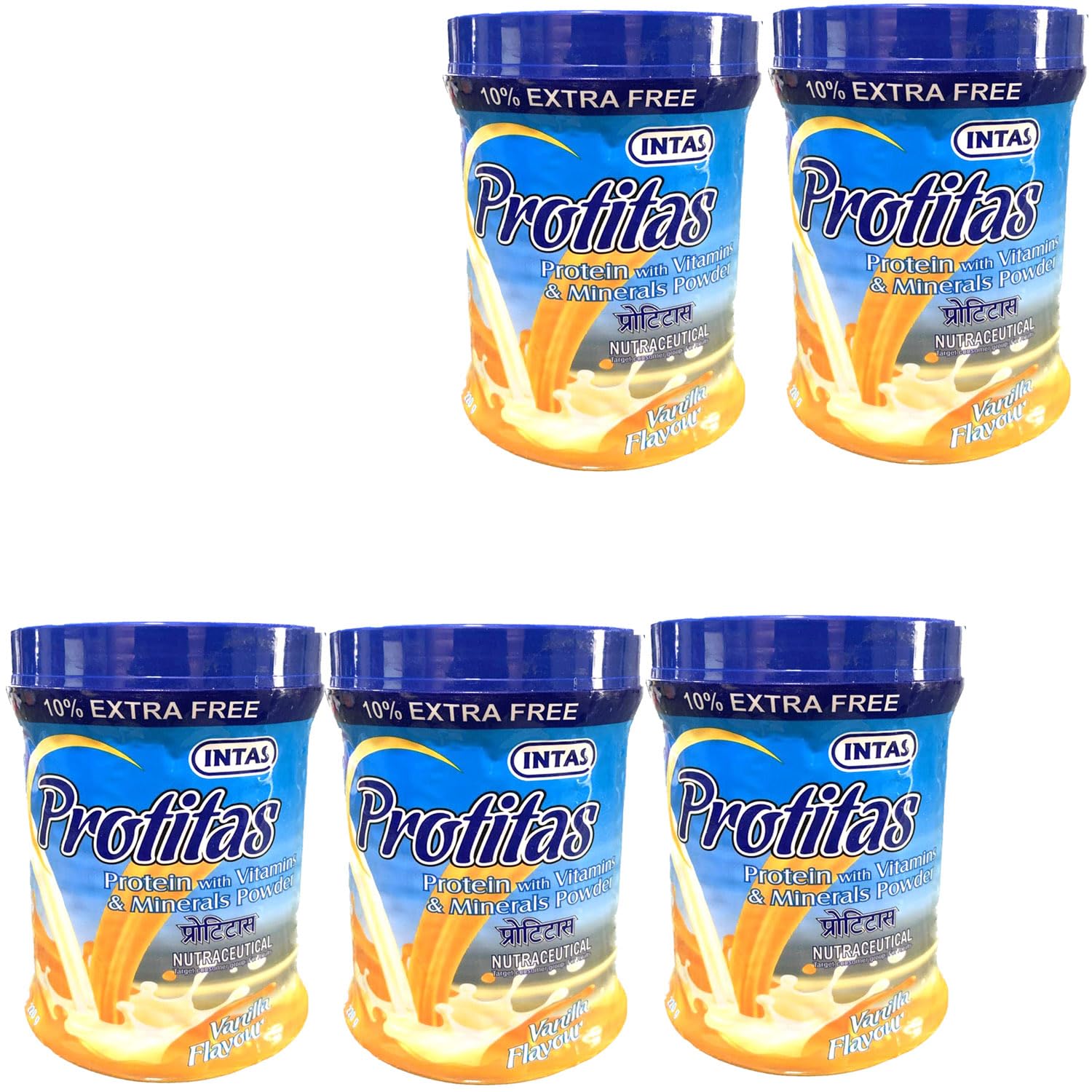 NEW Protitas Protein Powder with Vitamins, Minerals (VANILLA) PACK OF 5 ...
