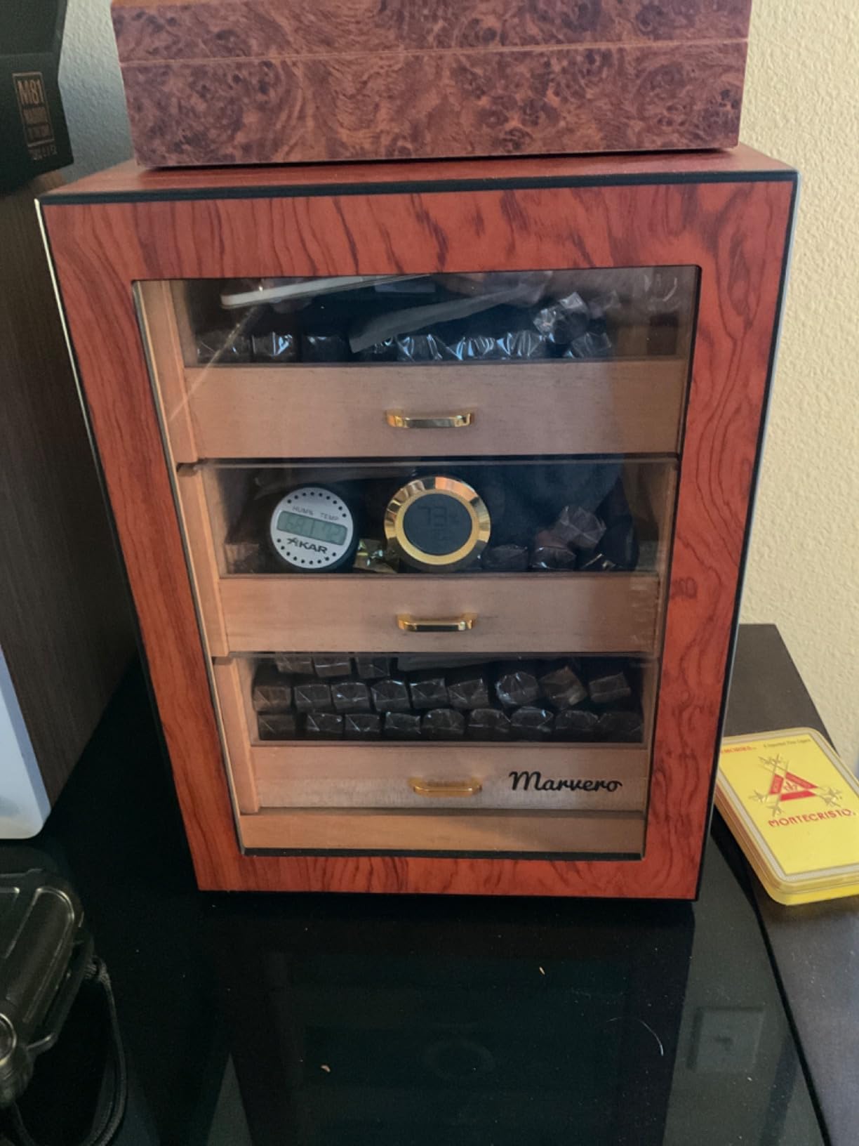 $22/mo - Finance Marvero Cigar Humidors Box, Cedar Wood Cigar Humidor ...