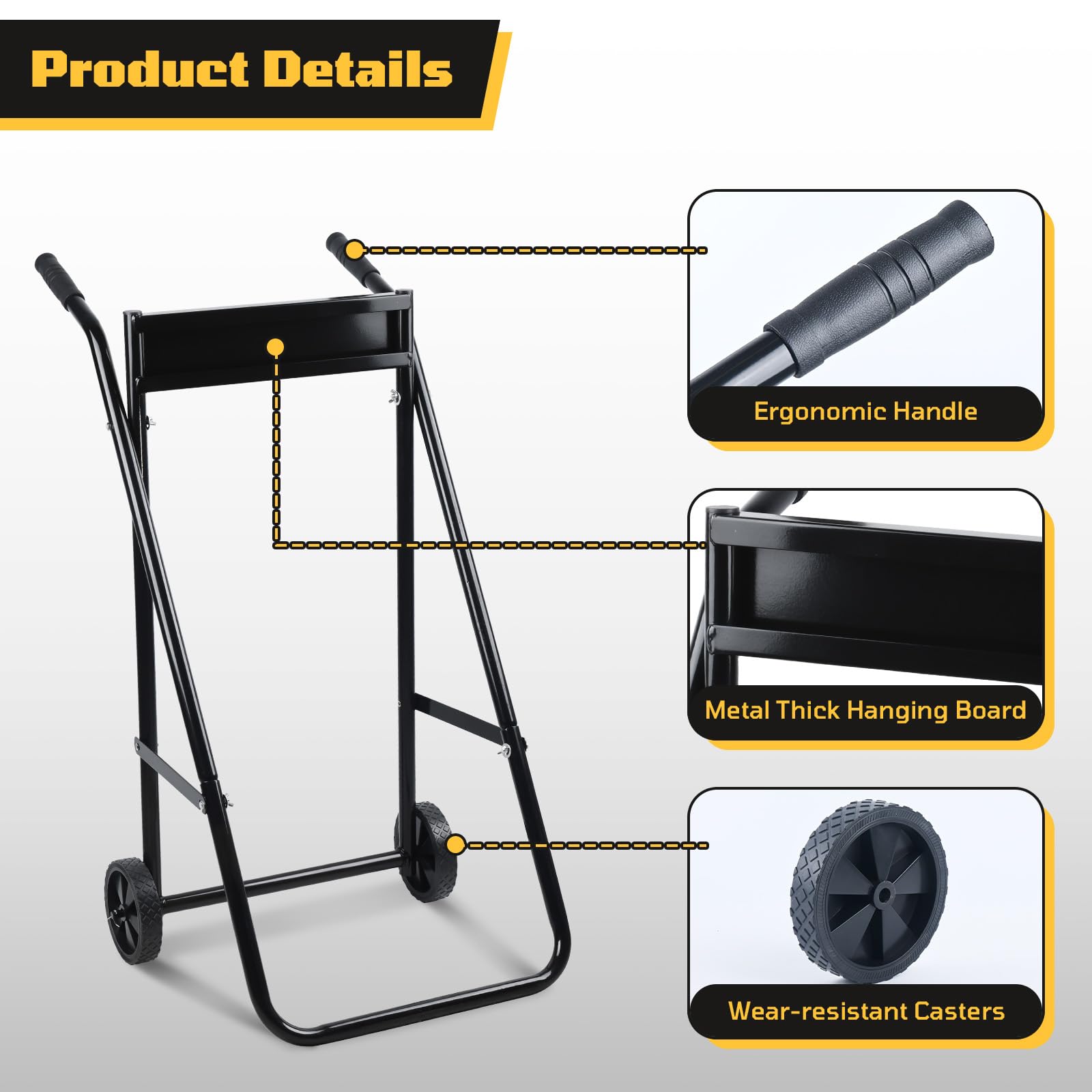 Outboard Motor Cart Engine Stand Storage Transport Trailer Carrier With ...