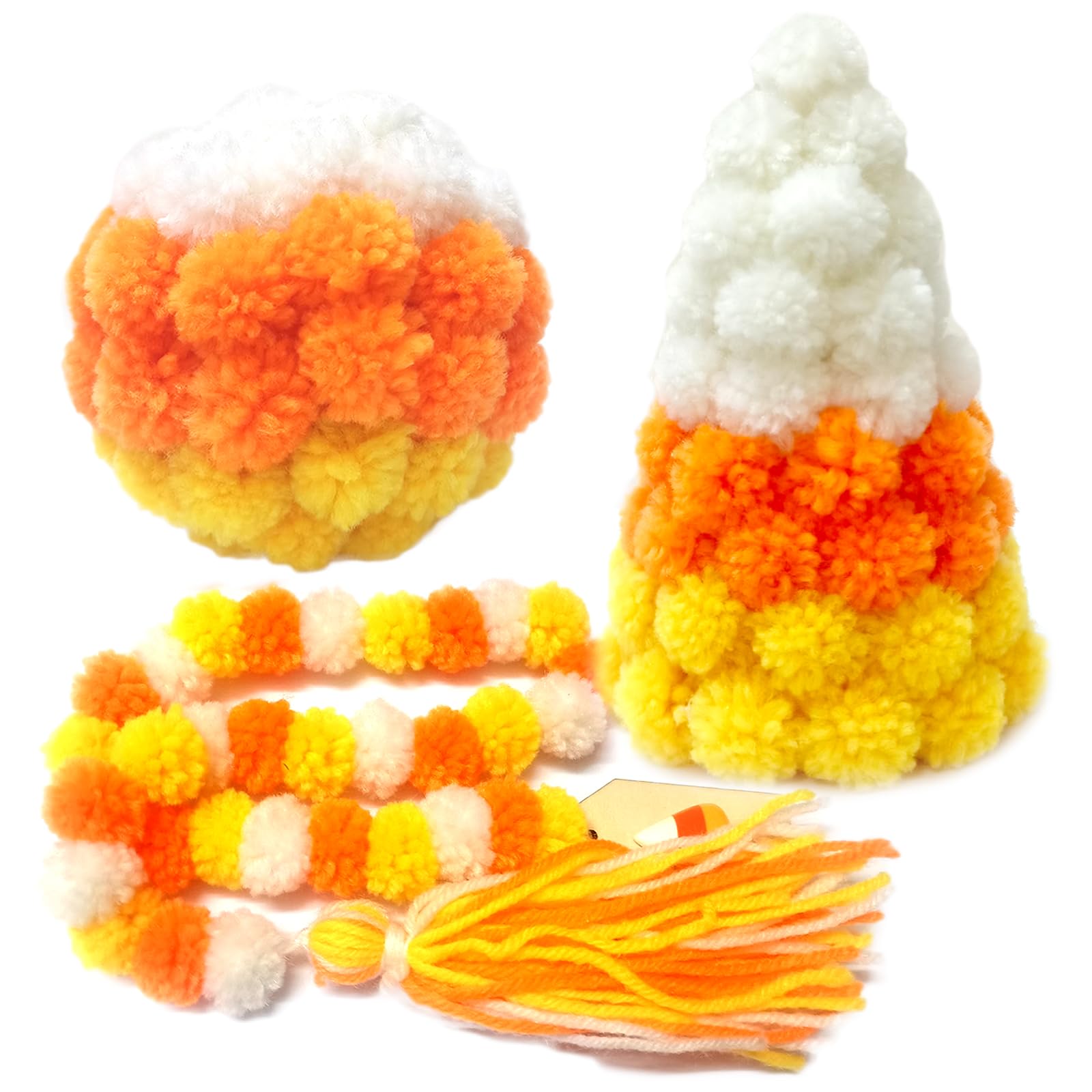 Amazon.com: Obrlinaye 3 PCS Candy Corn Decor Halloween Candy Corn Table ...