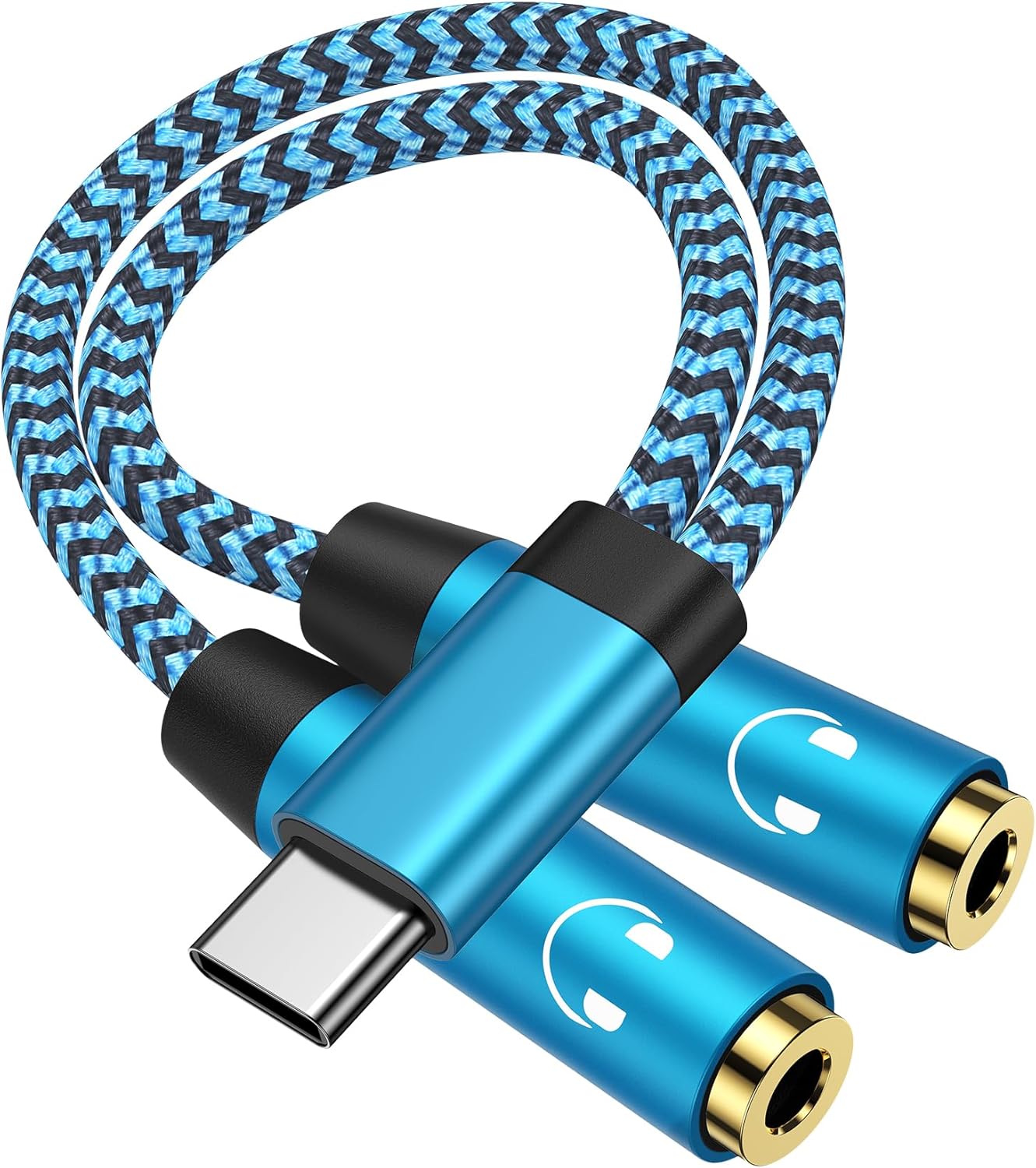 Amazon.com: Headphone Splitter for 2 Headphones, USB C to Dual 3.5mm ...