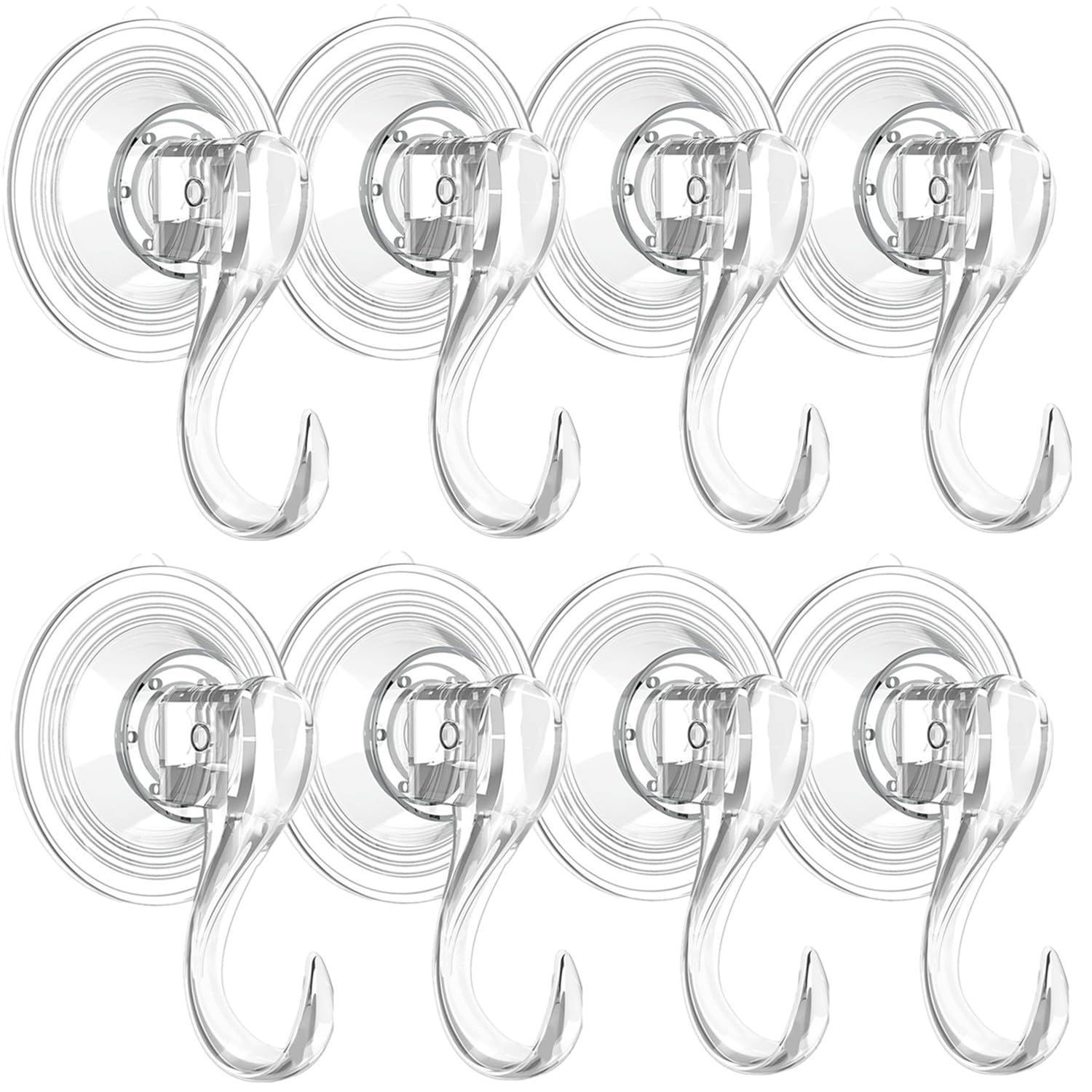 8 Pcs Suction Cup Hooks, Small Clear Heavy Duty Vacuum Suction Hooks ...