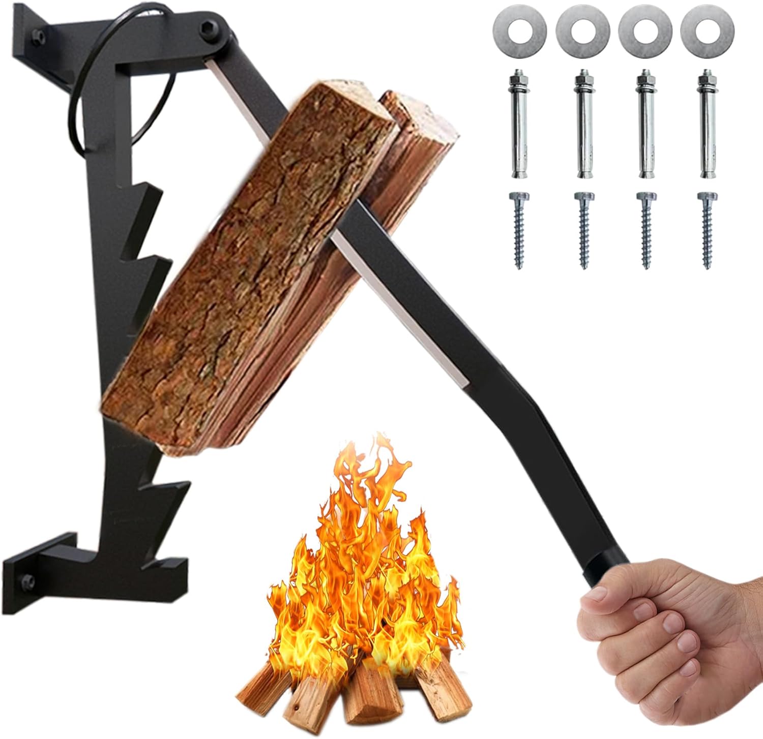 Amazon.com : Wall Mounted Firewood Splitter Softwood Kindling Maker ...