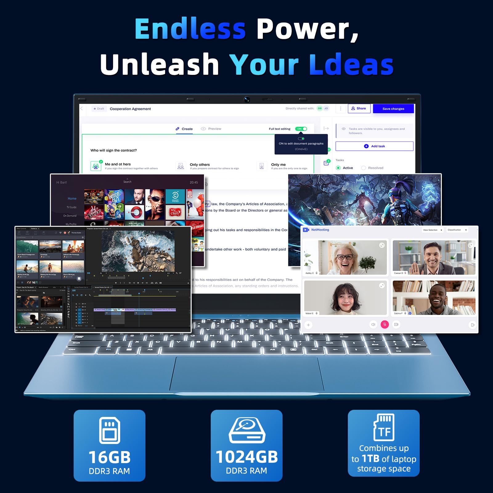 Snapklik.com : SGIN 15.6 Inch Laptop 16GB RAM 1024GB SSD, Laptops Computer