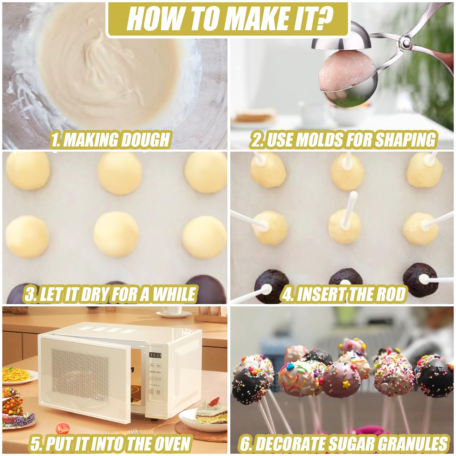 Snapklik.com : Cake Pop Sticks And Wrappers,Cake Pop Maker Set Include ...