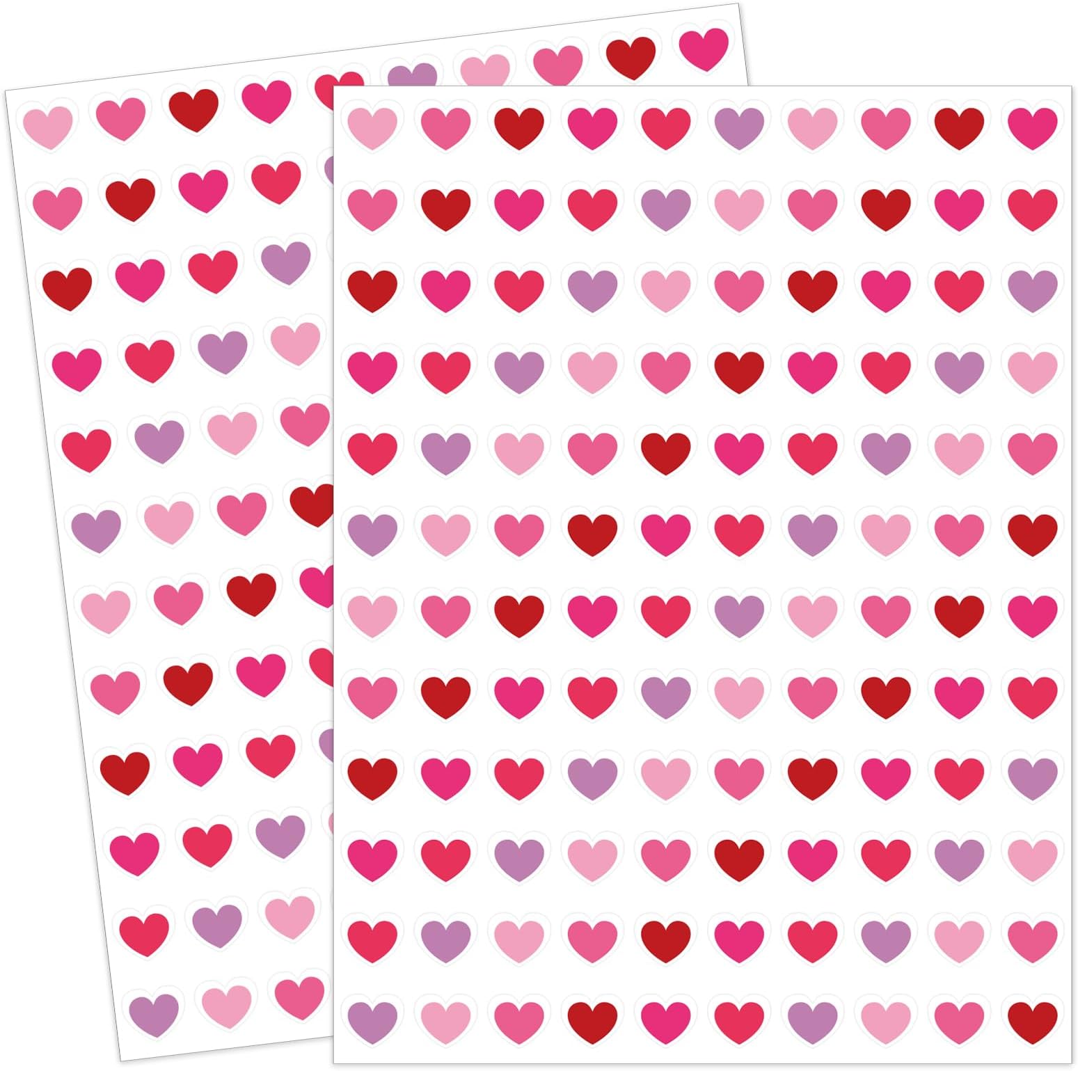 Amazon.com: 1410 Pcs Red Heart Stickers, Small Heart Stickers Self ...