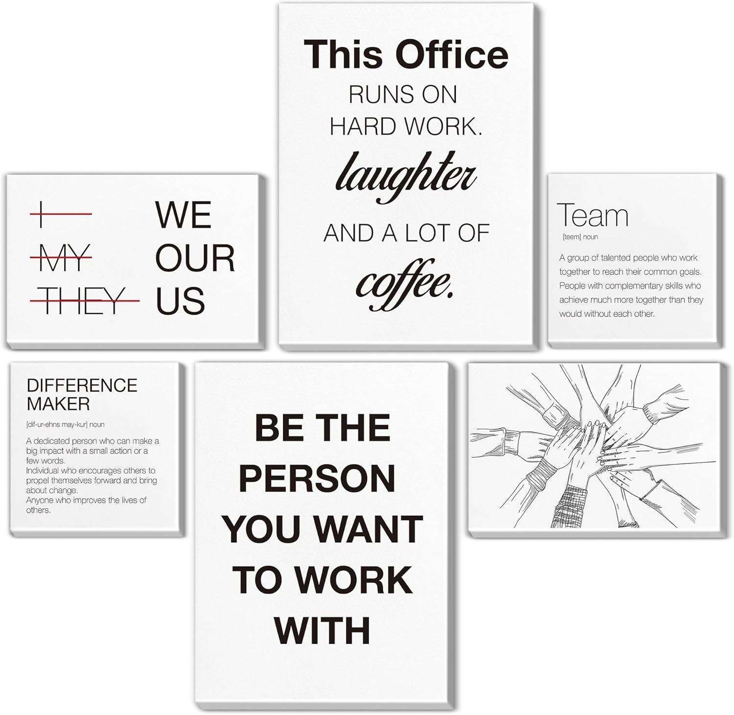 Amazon.com: Inspirational Wall Decor for Office Teamwork Wall Art ...
