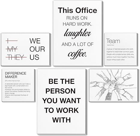 Amazon.com: Inspirational Wall Decor for Office Teamwork Wall Art ...
