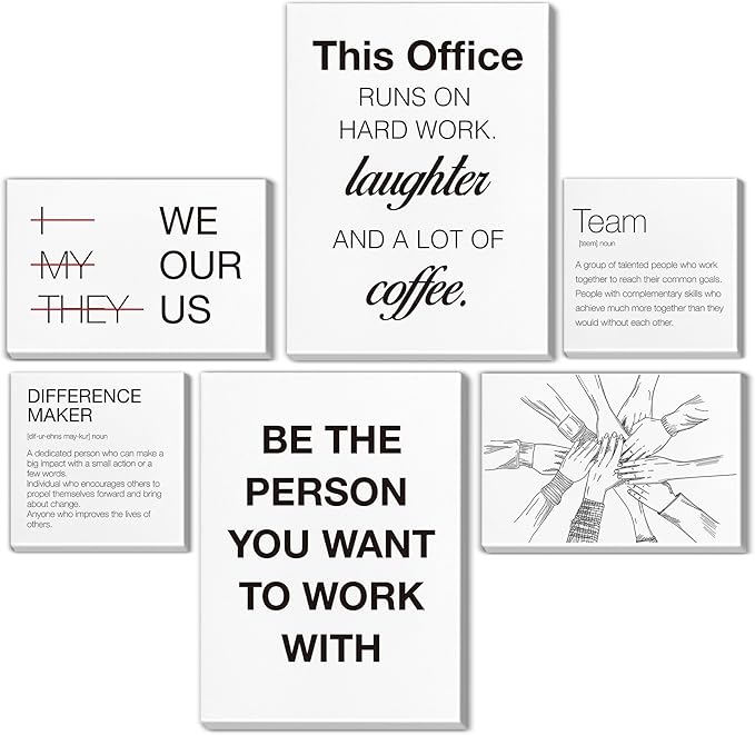 Amazon.com: Inspirational Wall Decor for Office Teamwork Wall Art ...