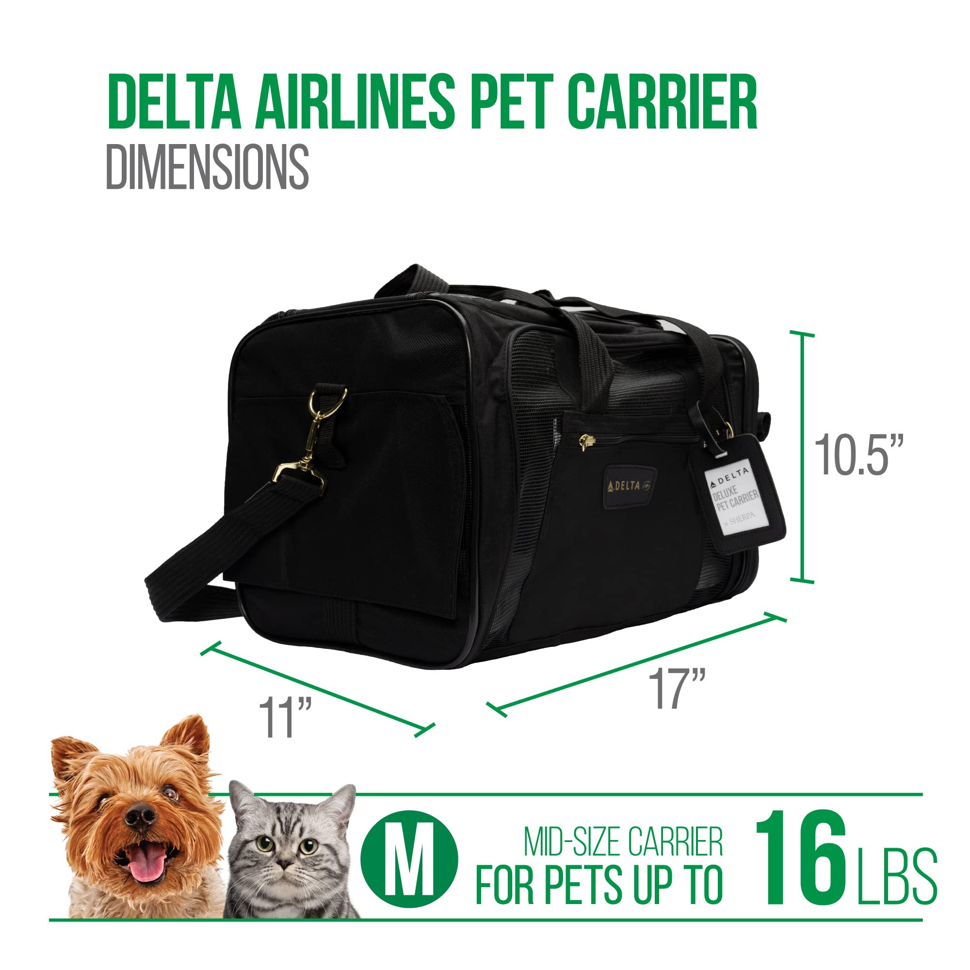 Delta airlines dog carrier dimensions online
