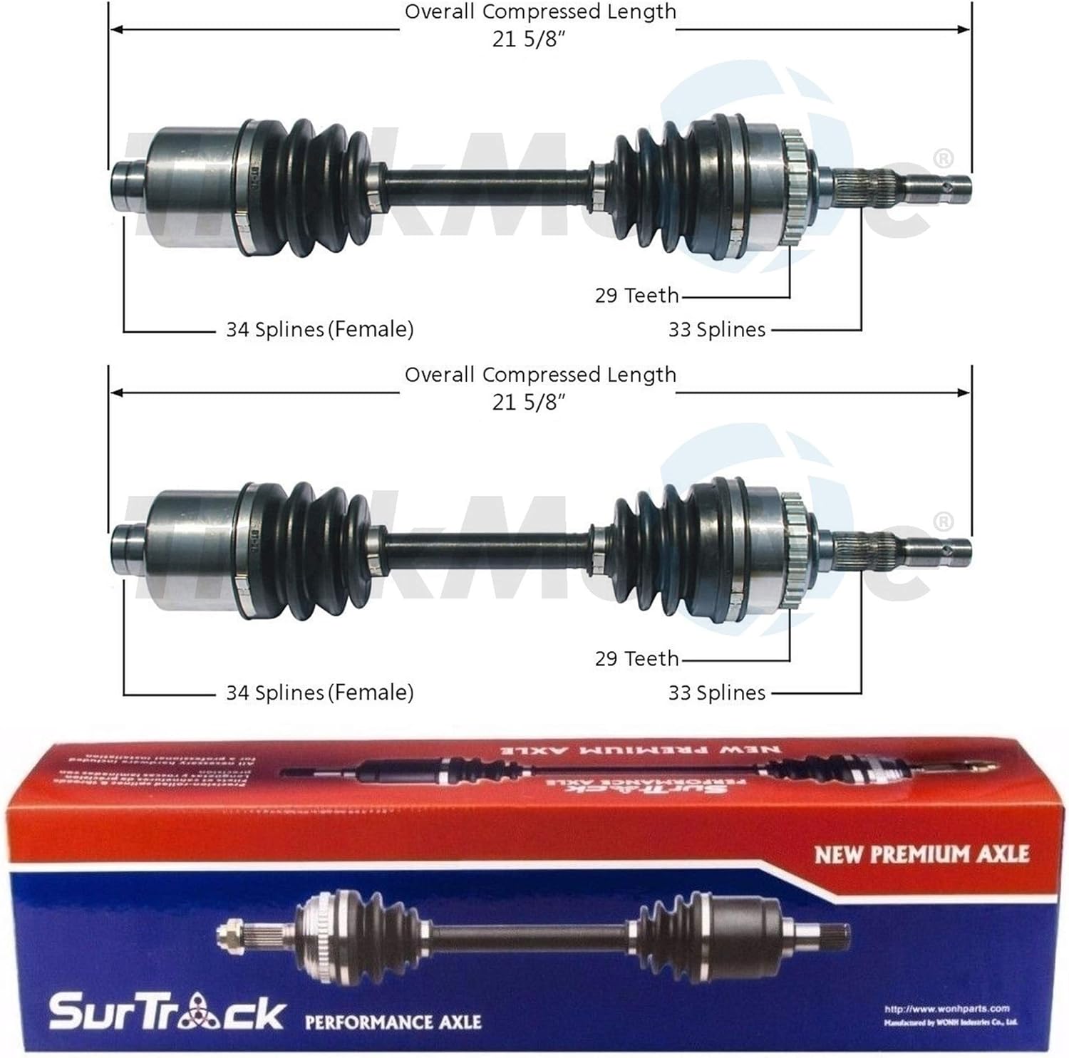 Amazon.com: SurTrack Pair Set of 2 Front CV Axle Shafts For L100 L200 ...