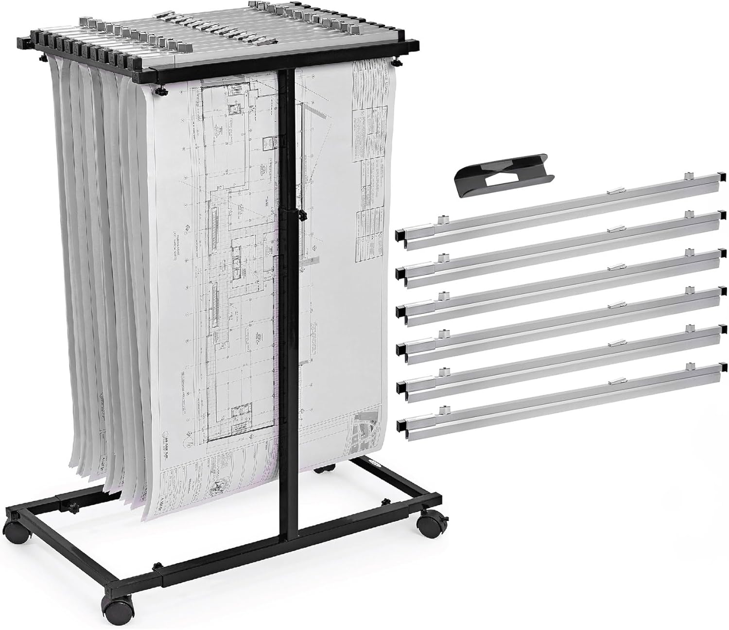 Amazon.com: Adir Blueprint Rack and Clamps - 6 Pack of Blueprint Clamp ...