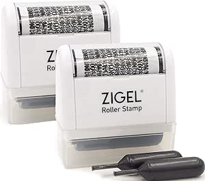 Amazon.com : ZIGEL Identity Theft Protection Stamp - 2 Pack Roller ...