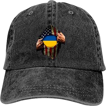 Ukraine Flag Baseball Cap Cowboy Hat Adjustable Washable Retro Hats for ...