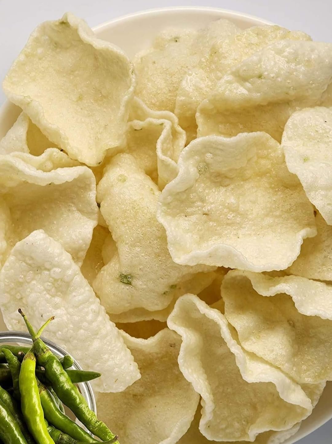 Traditional Homemade Madurai BSR South Indian Green chilli rice Papad ...