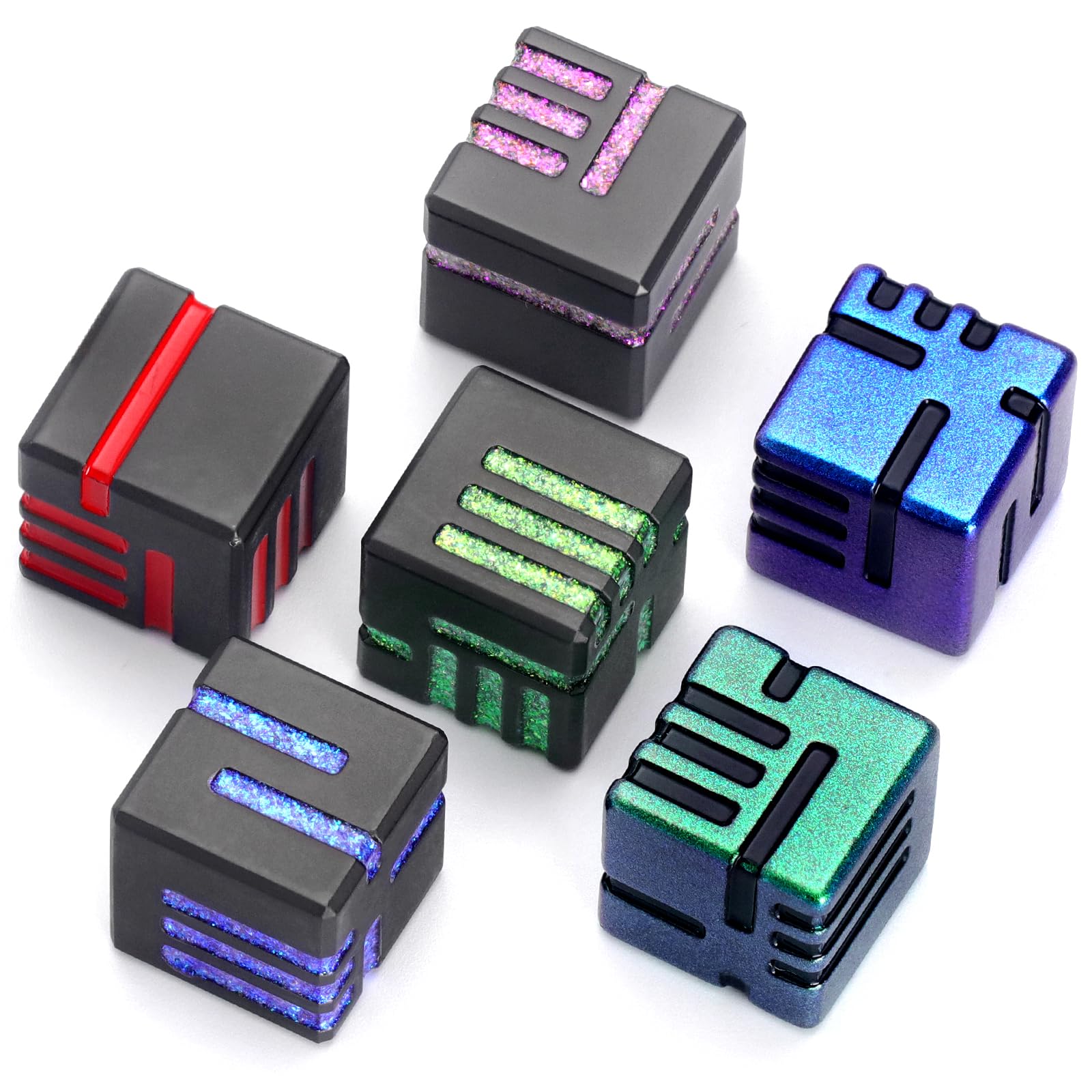 Amazon.com: FONVGOGO Metal D6 Dice 6 Pcs, 6 Sided Die with Case Dice ...