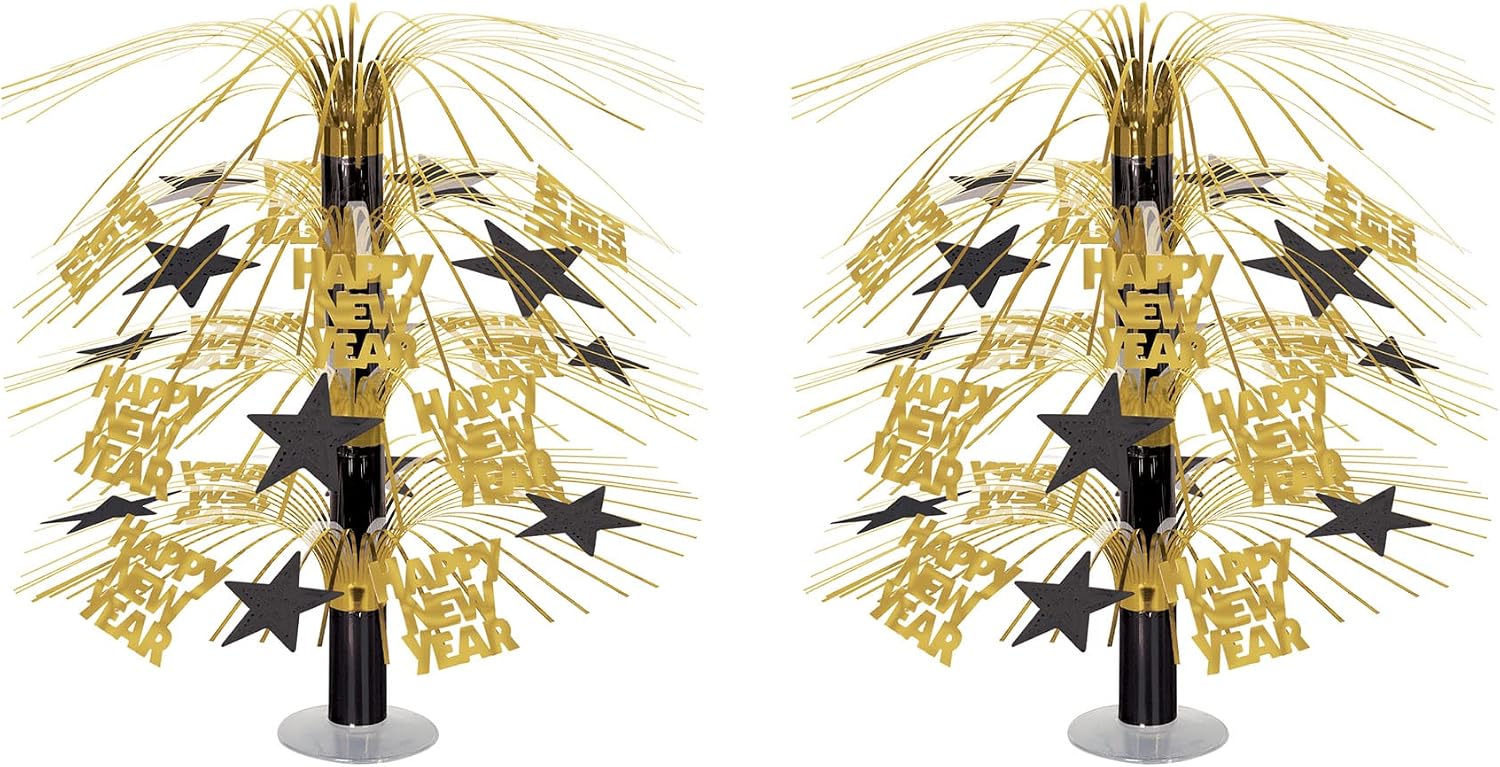 Amazon.com: Beistle Happy New Year Cascade Centerpiece, 2 Piece, 18 ...