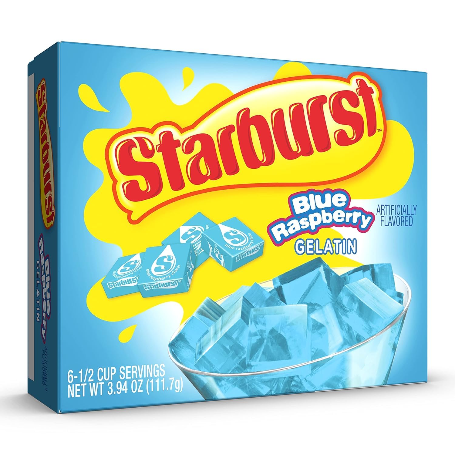 Amazon.com : Starburst Gelatin, Blue Raspberry, 3.93 OZ, 6 CT (Pack of ...