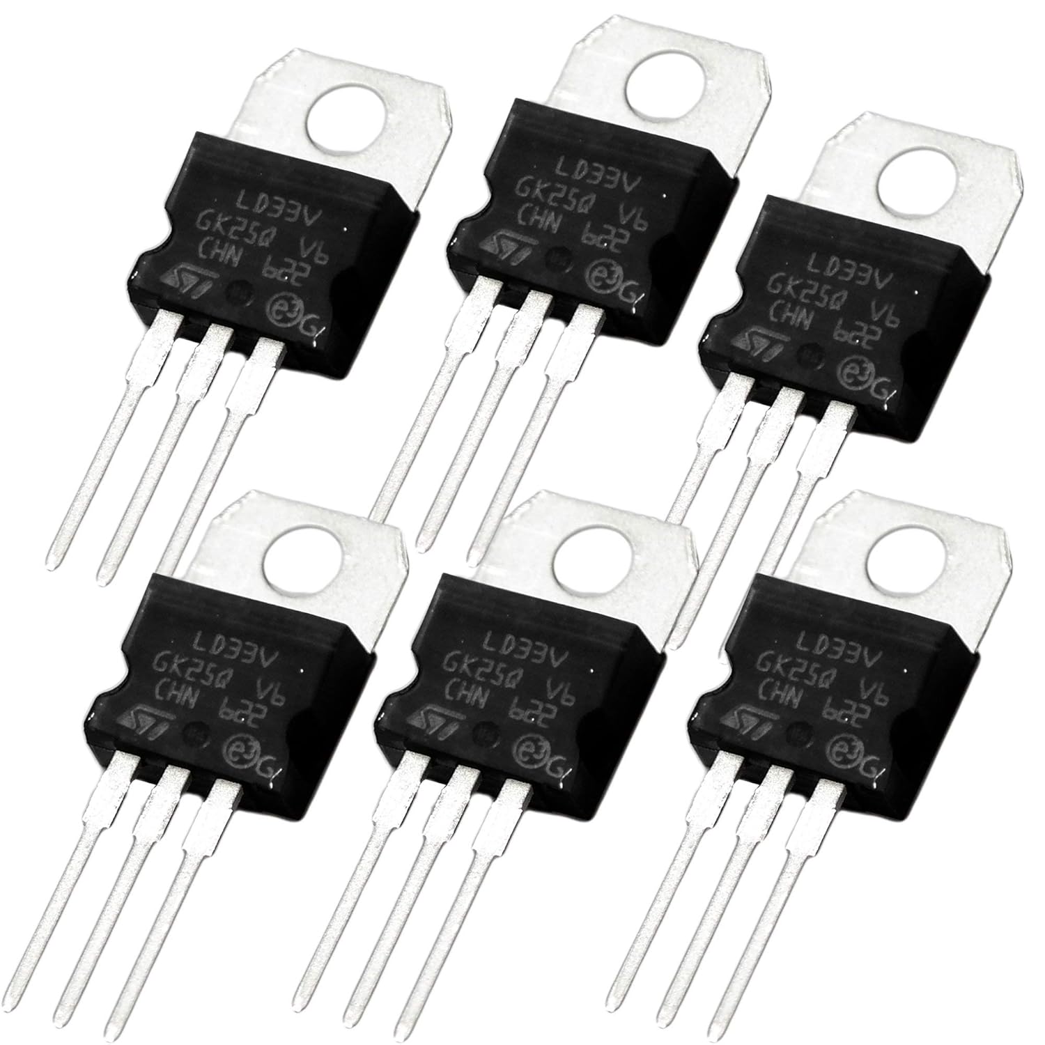 Amazon.co.jp: STMicroelectronics LD1117V33 （6個）STマイクロエレクトロニクス3.3V 950 ...