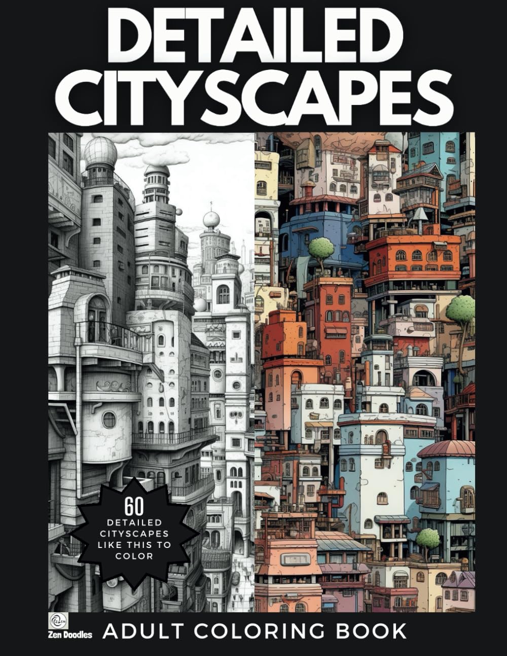 Amazon.com: Detailed Cityscapes: An Adult Coloring Book with Enjoyable ...