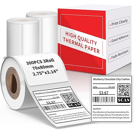 Amazon.com : [3x100PCS]] Phomemo Labels Square Series, 2.75"x3.14 ...