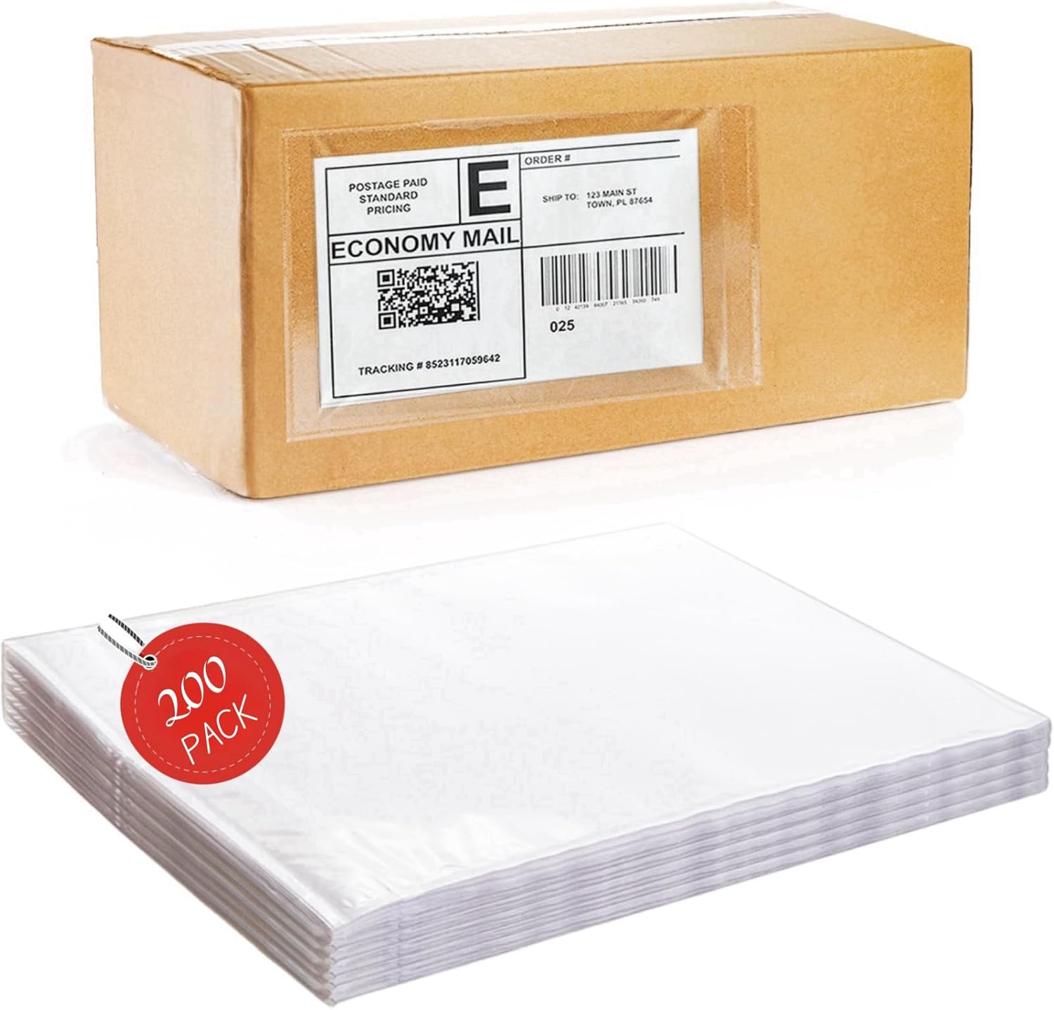 Amazon.com : ZOOFOX 200 Pack Shipping Label Sleeves, Clear Shipping ...
