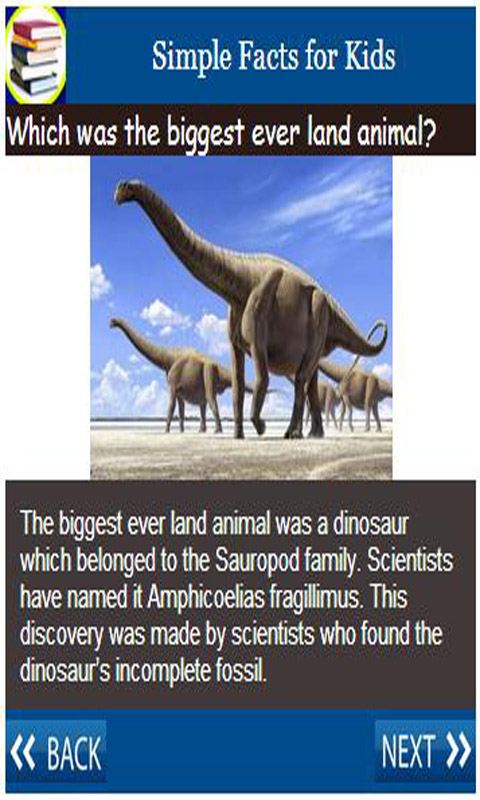 Simple Facts for Kids - App on Amazon Appstore