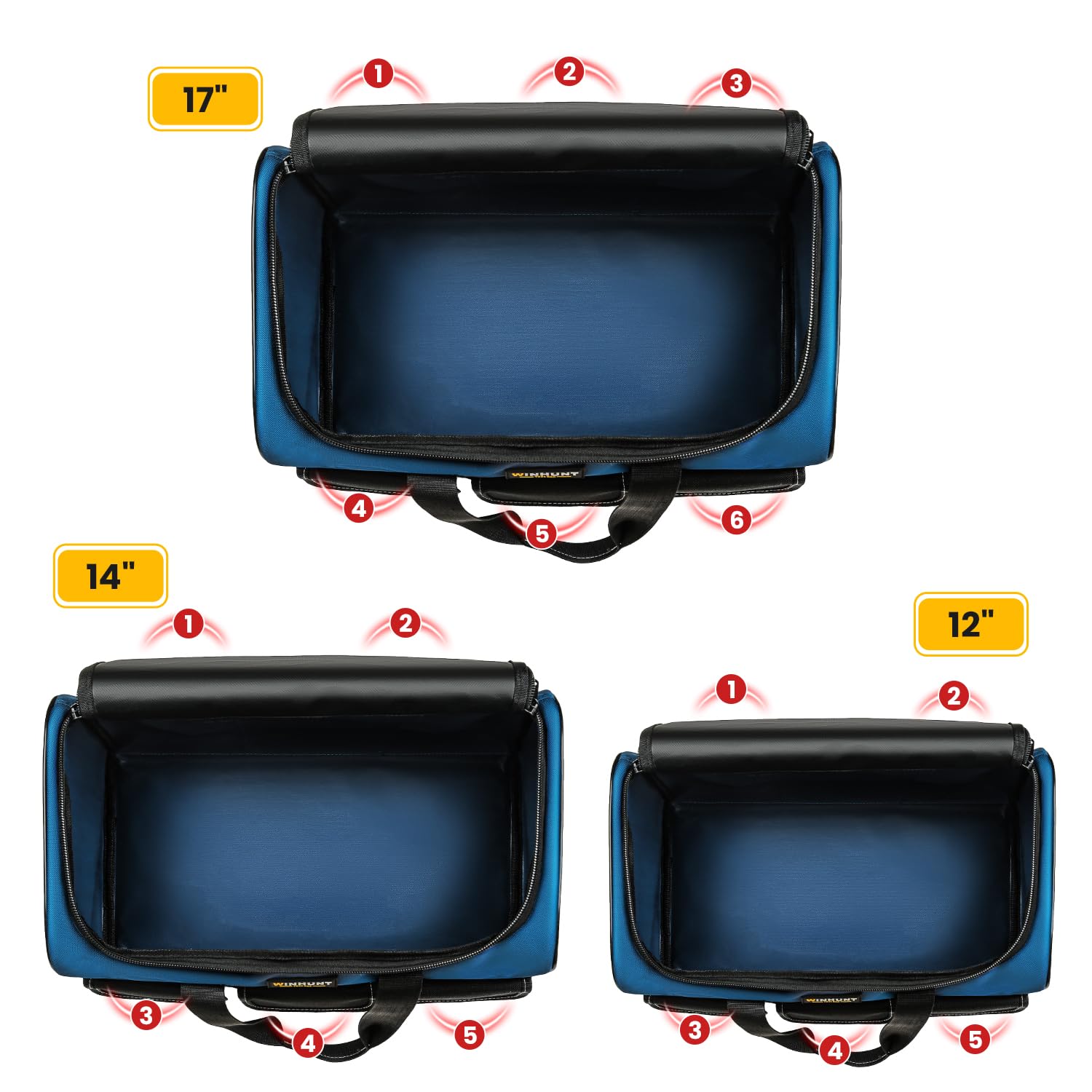Snapklik.com : Tool Bag Set, 3 Sizes, Heavy-Duty Storage Bags ...