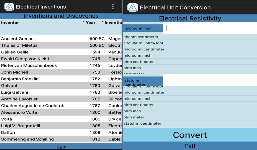 Electrical Calc Ref (free) - App on Amazon Appstore