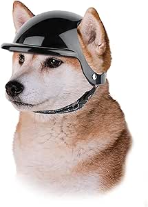 Enjoying Dog Helmet Motorcycle Hats with Ear Holes Pet Helmet Dog Hard ...