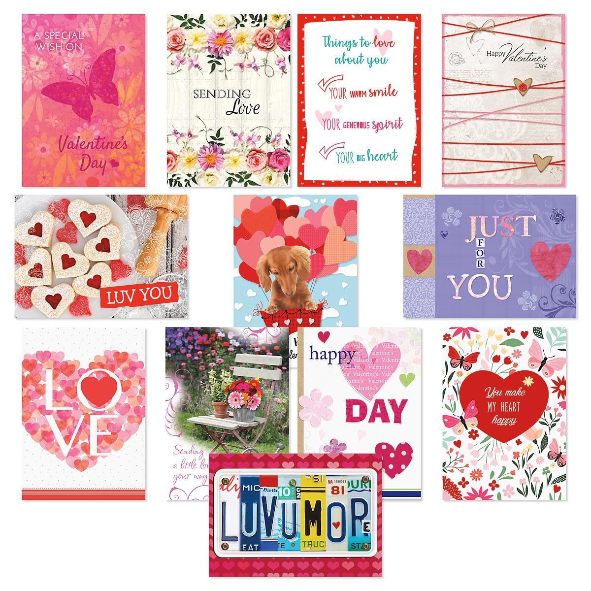 Snapklik.com : Current Classic Valentines Cards- 12 Card Variety Pack