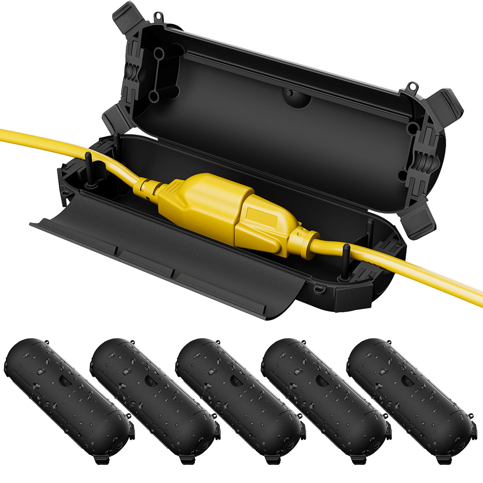 [6 Pack] Outdoor Extension Cord Safety Cover with Waterproof Seal ...