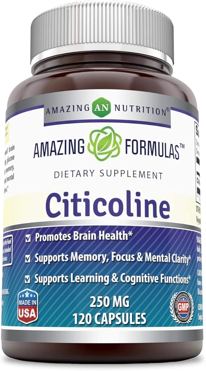 Amazon.com: Amazing Formulas Citicoline - 250 Mg Capsules (Non-GMO ...