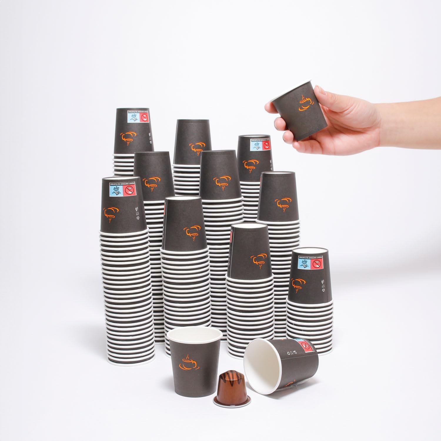 sweet nature - 252 Gobelets Jetables Ecologiques en Carton Blanc ...