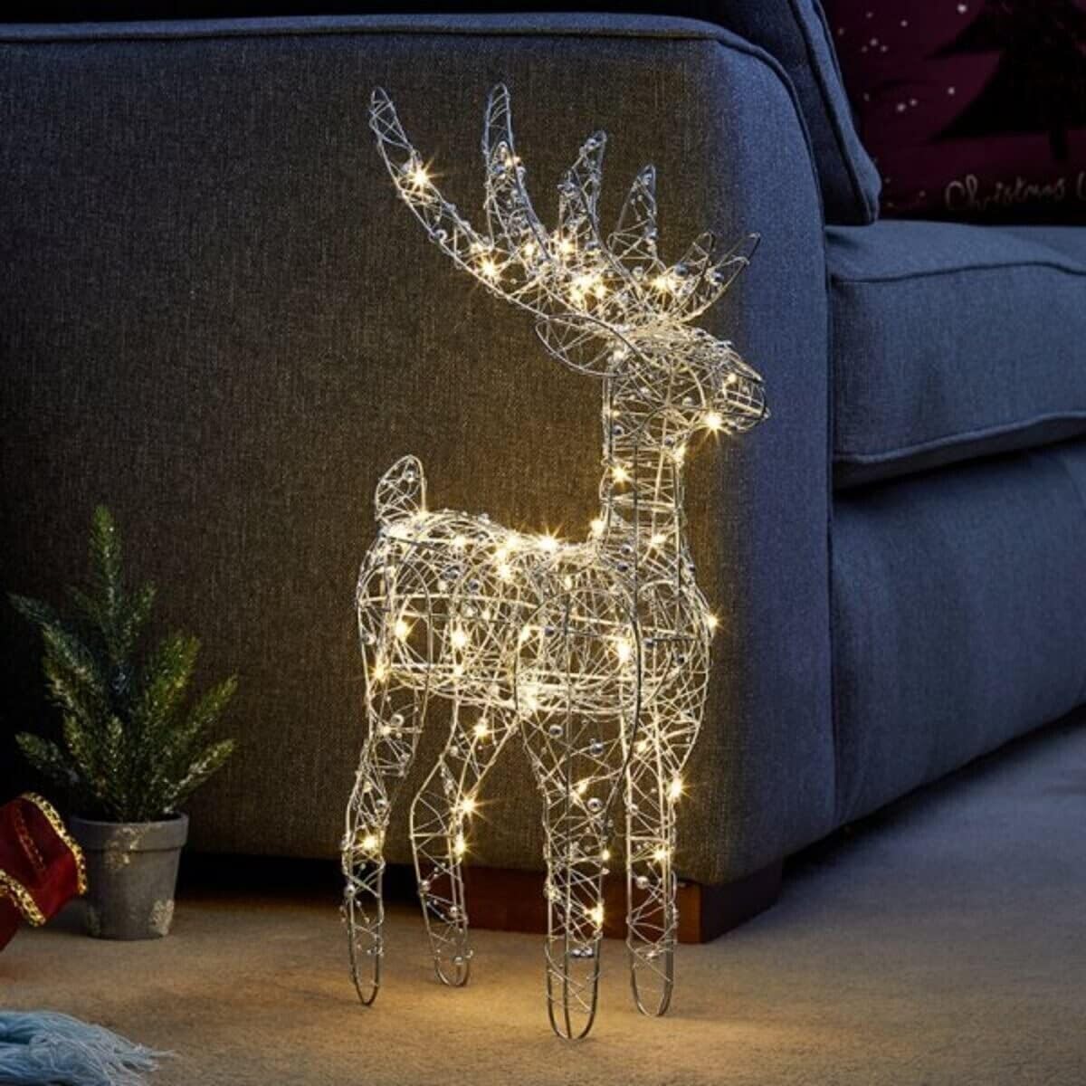 Marco Paul Christmas Reindeer with 20 Warm White LED Light - Battery ...