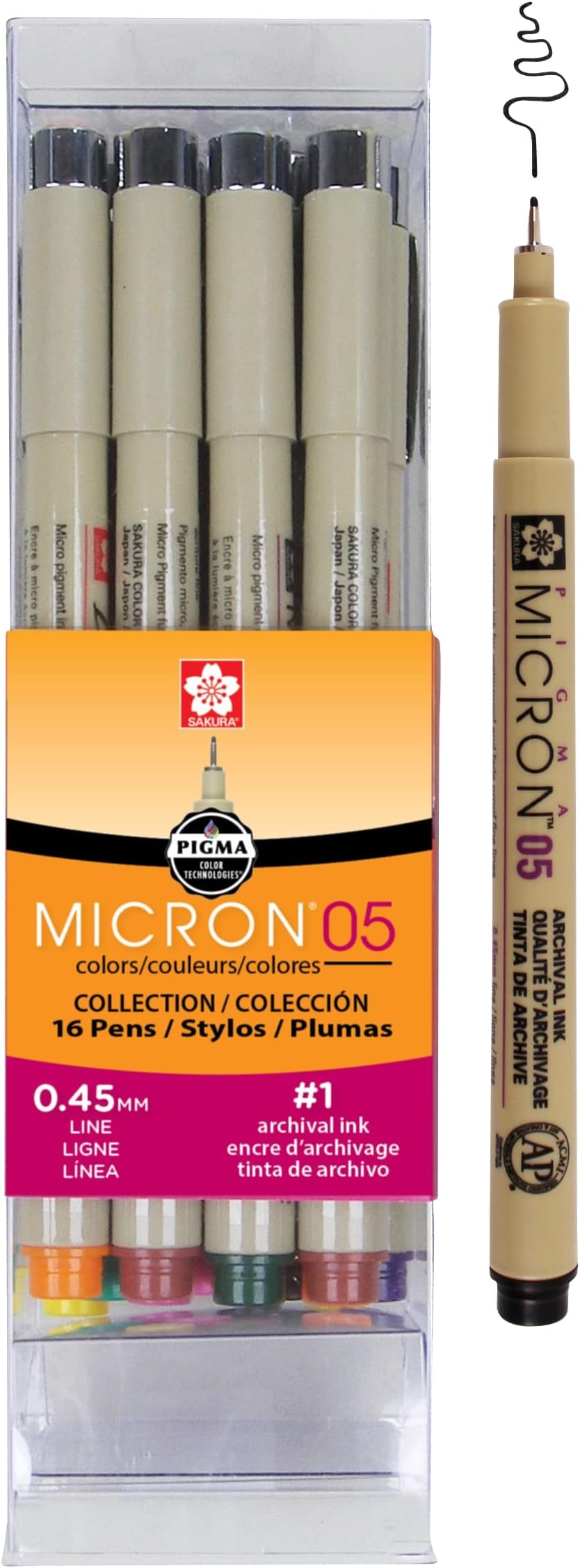 Amazon.com : Sakura Cray-Pas Micron Pen Set 05 (.45mm) Micron Pen, 8 ...