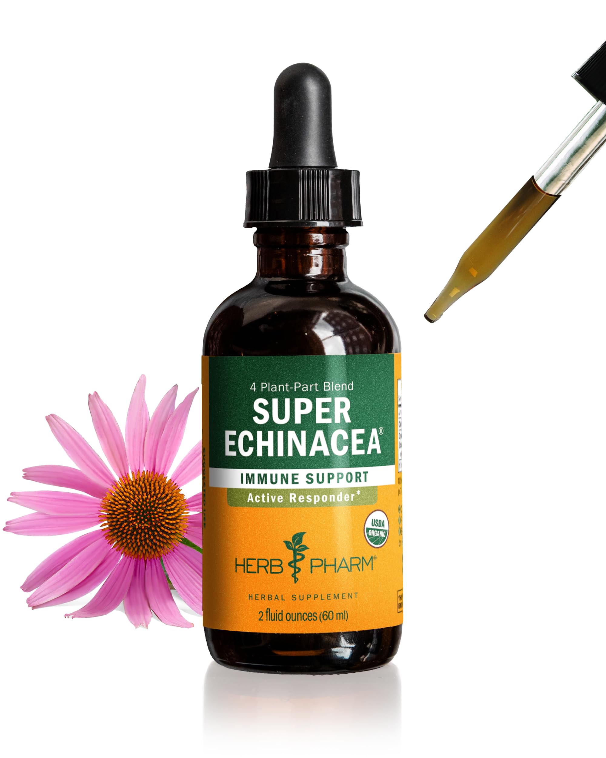 Herb Pharm Certified Organic Super Echinacea Liquid Extract Drops ...