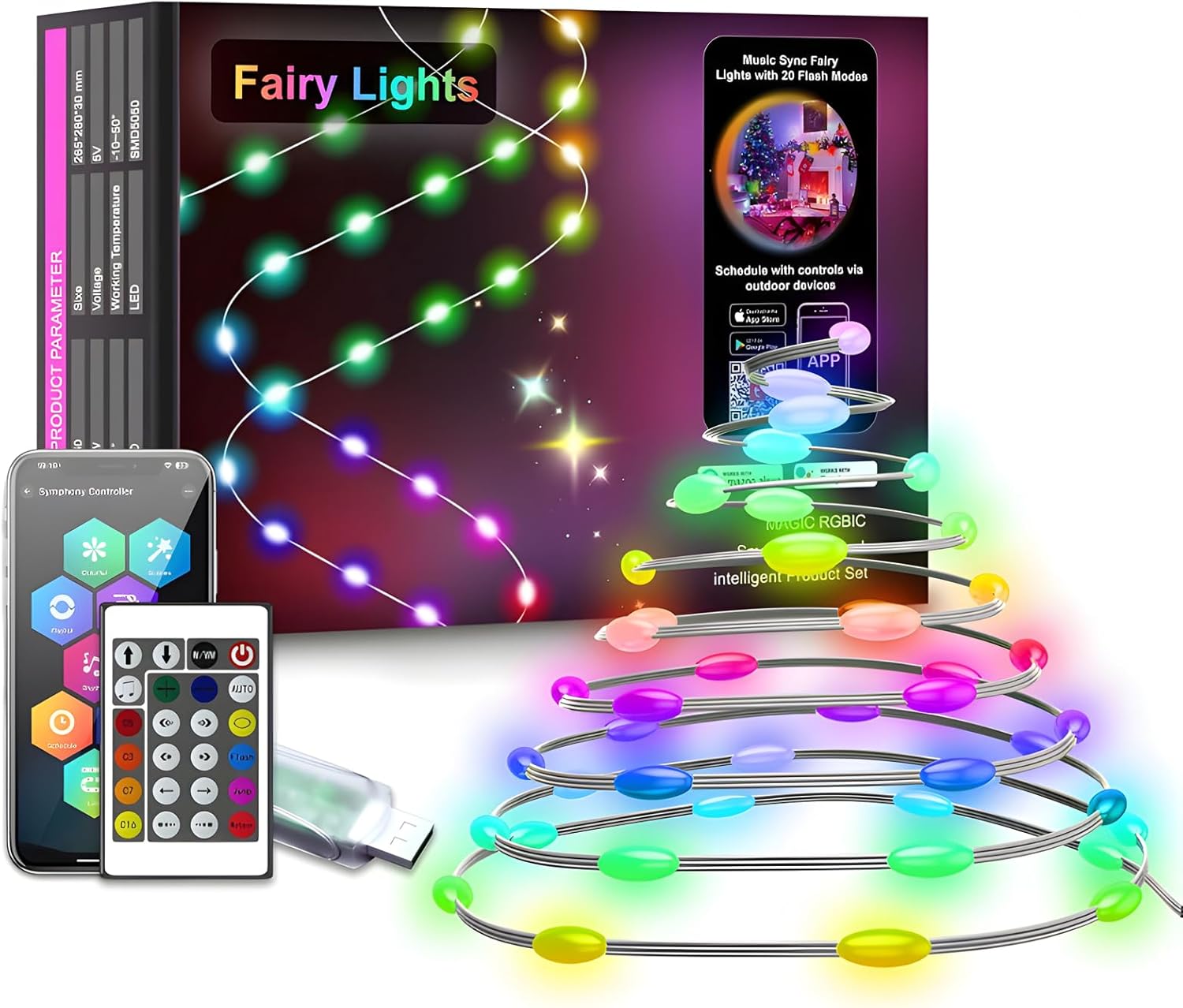 Amazon.com: Flexible RGB LED Strip - Smart Control Strip Lighting ...