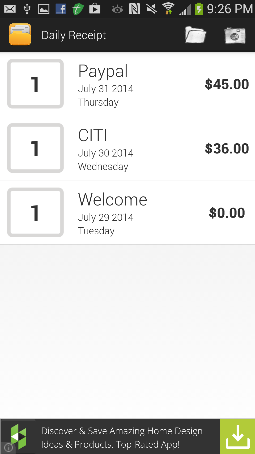 Daily Receipt Keeper - App on Amazon Appstore