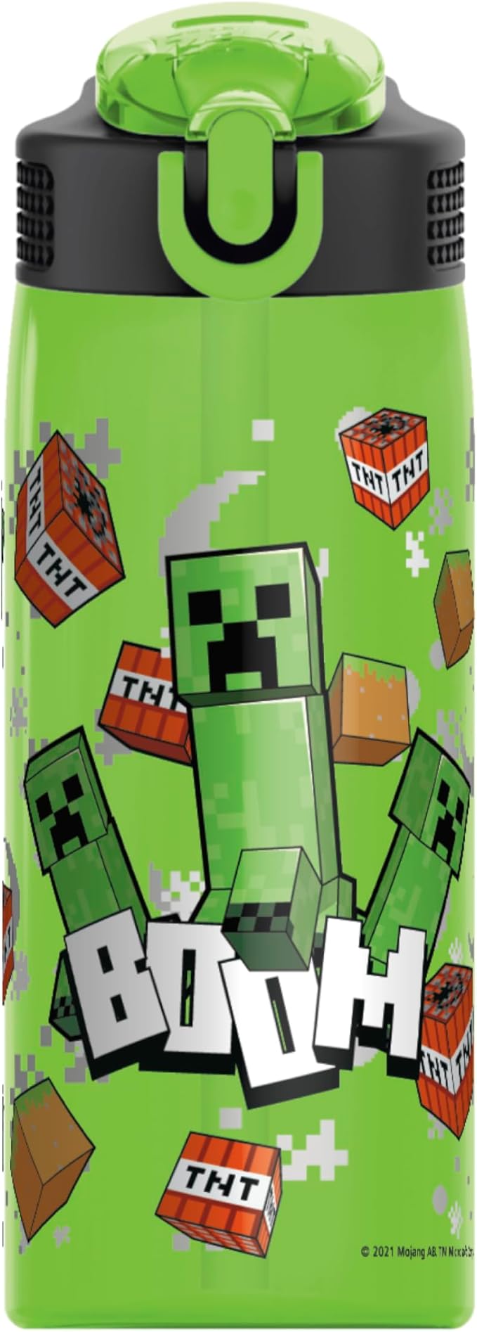 Amazon.com: Zak Designs Minecraft Water Bottle For School or Travel, 25 ...