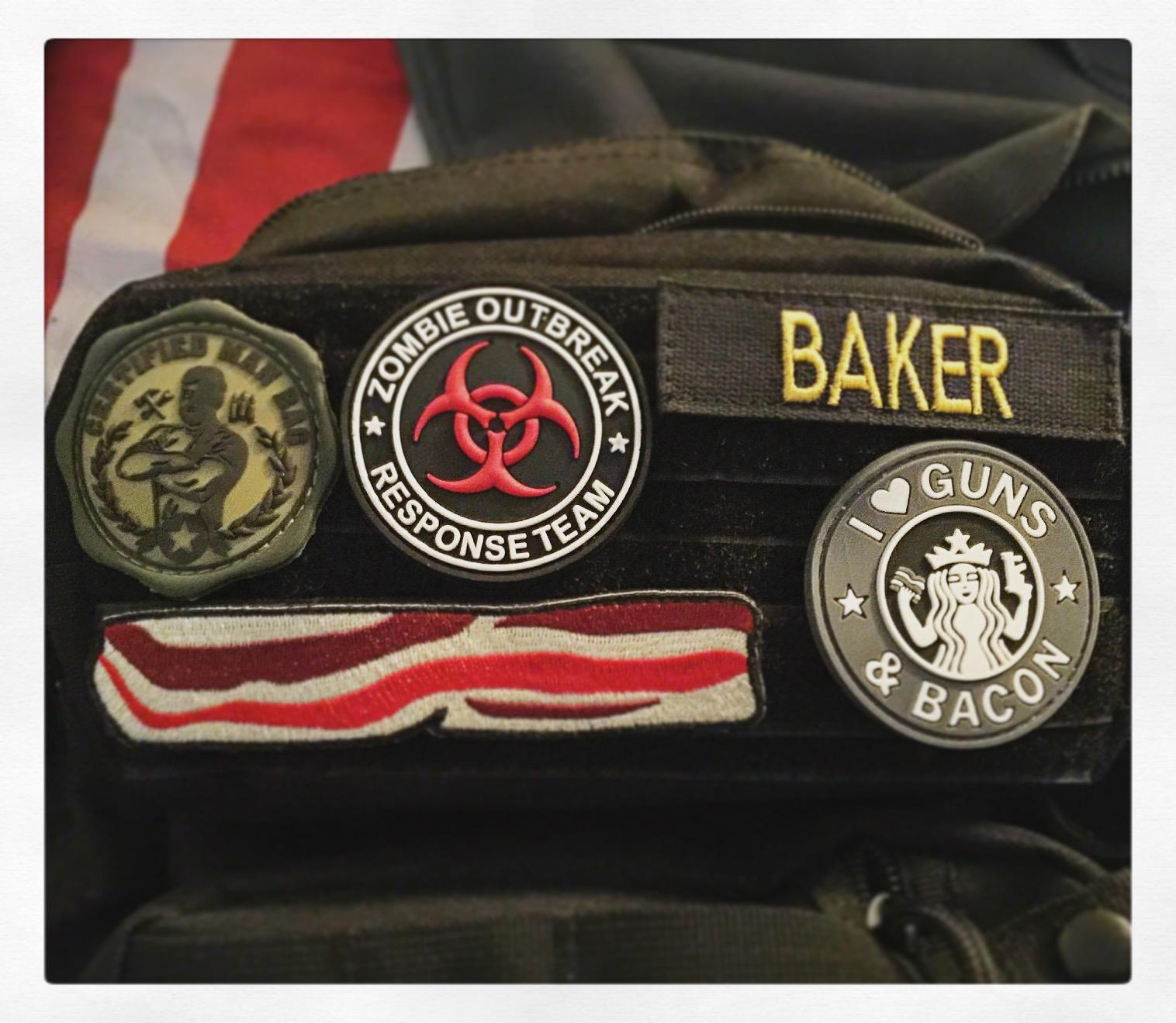 Amazon.com: I Love Guns and Bacon Morale Patch PVC