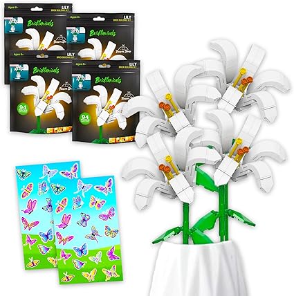 Amazon.com: Brickcraft Bricktanicals Flower Bouquet Set - Bundle with 4 ...
