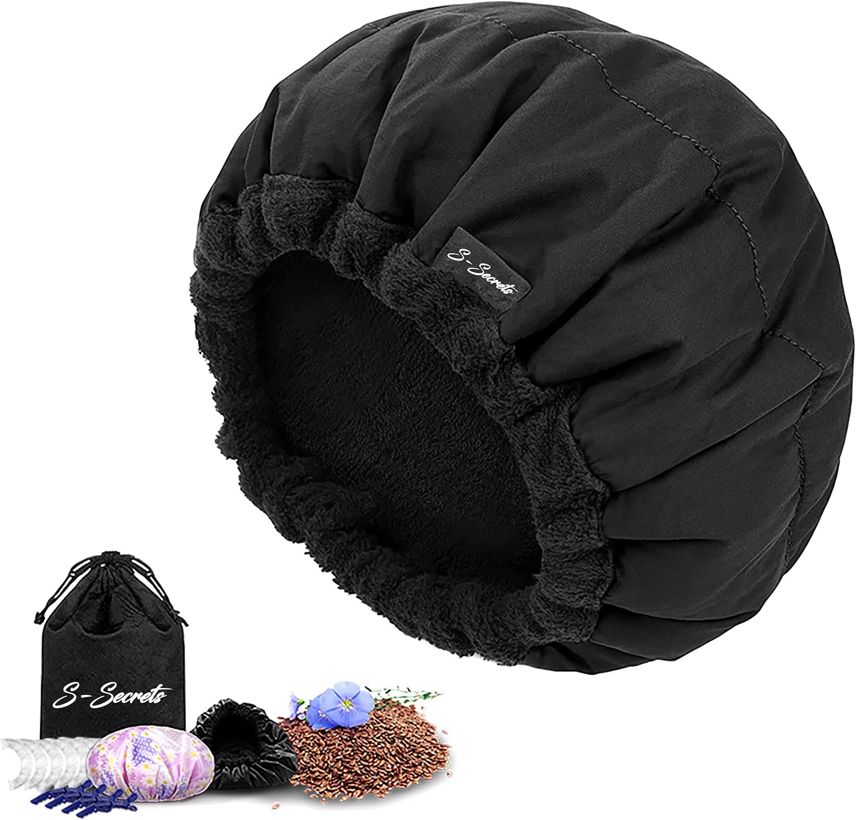 Amazon.com : Flaxseed Deep Conditioning Heat Cap - Boloye Cordless 100% ...